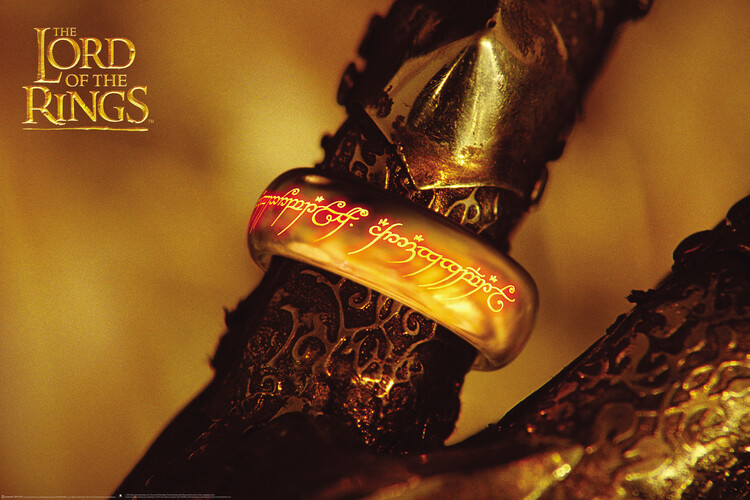 Poster, quadro Lord of the Rings - One Ring | Regalos, merch | Posters