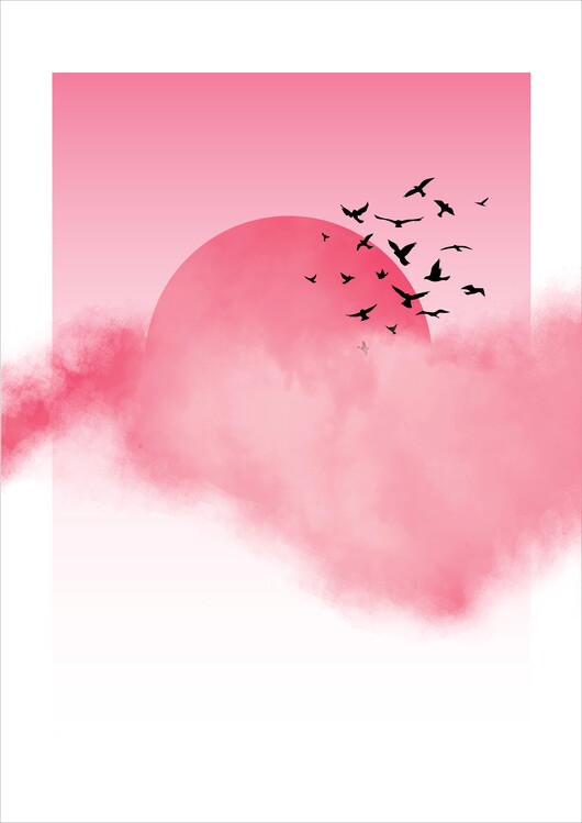 Illustration artistiques | Pink Sunshine, Nordic Creators | Europosters