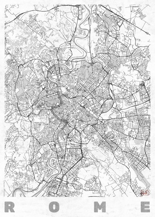 Cartina Rome, Hubert Roguski ǀ Cartine di città e mappe del mondo sul ...