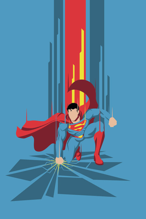Poster, affiche Superman - Power Blue | Cadeaux et merch | Europosters