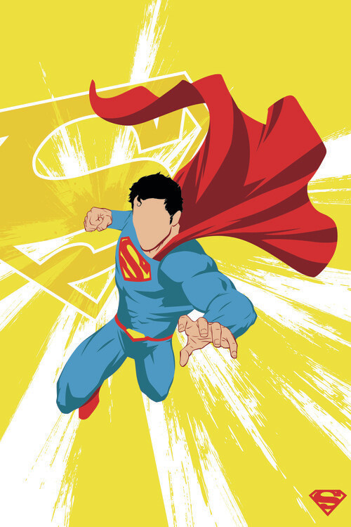 Poster, art print Superman - Power Yellow | Cadeau's & Merch | Europosters