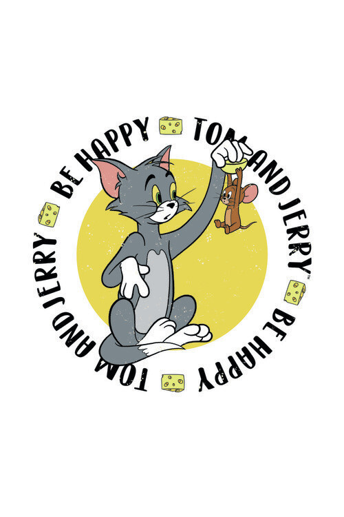 Plakat na ścianę Tom& Jerry - Be Happy | Gadżety & Prezenty | Posters.pl