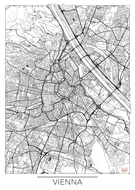 Cartina Vienna, Hubert Roguski ǀ Cartine di città e mappe del mondo sul ...
