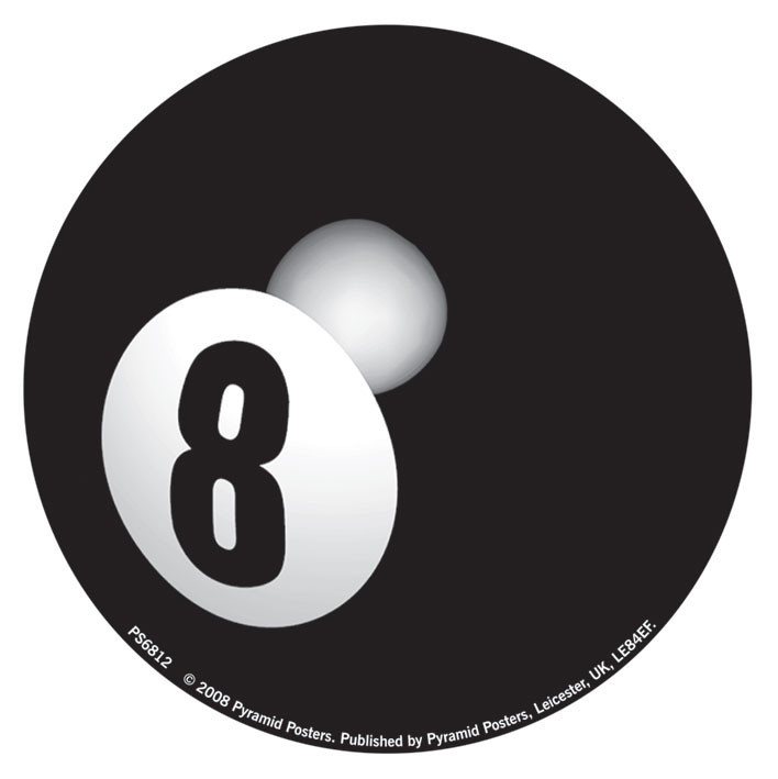 Aufkleber EIGHT BALL | Originelle Geschenkideen