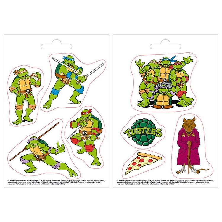 Aufkleber Teenage Ninja Turtle - Turtles & Splinter 2pcs | Originelle ...