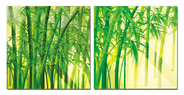 Bamboos on canvas Mounted Art Print | Buy at EuroPosters