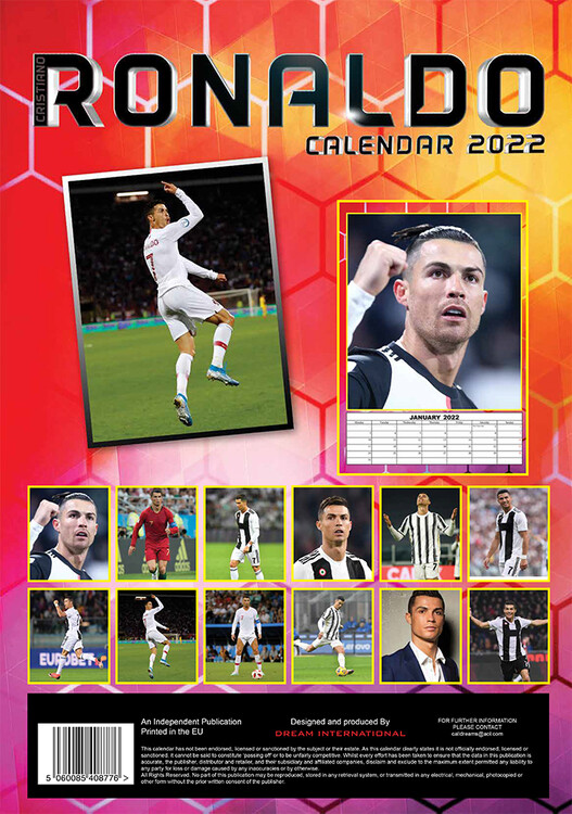 Cristiano Ronaldo - Calendarios de pared 2022 | Consíguelos en Posters.es