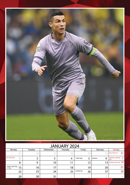 Cristiano Ronaldo - Calendarios de pared 2024 | Consíguelos en Posters.es