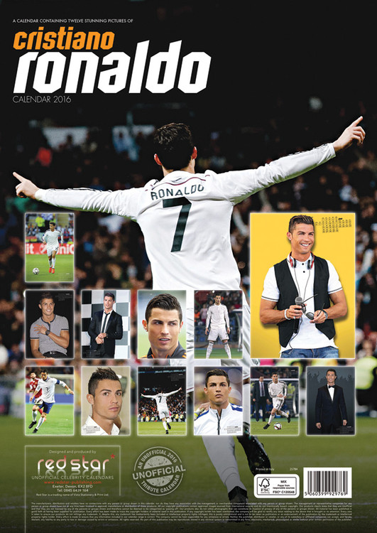 Cristiano Ronaldo - Calendarios de pared 2016 | Consíguelos en Posters.es