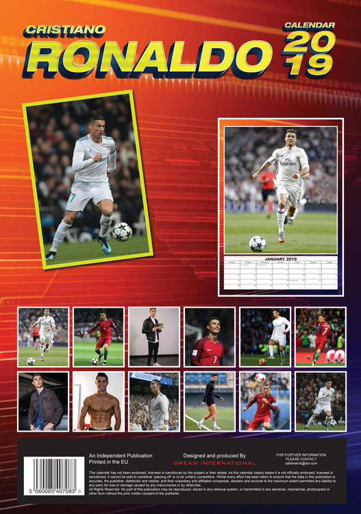 Cristiano Ronaldo - Calendarios de pared 2019 | Consíguelos en Posters.es