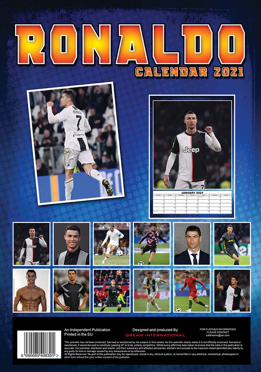 Cristiano Ronaldo - Calendarios de pared 2021 | Consíguelos en Posters.es