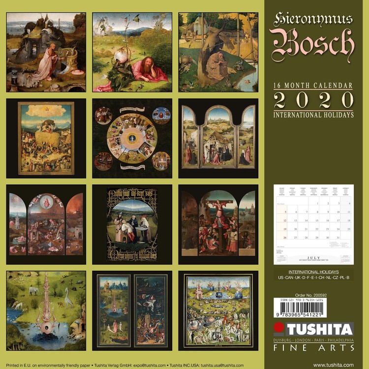 Hieronymus Bosch - Calendarios de pared 2020 | Consíguelos en Posters.es