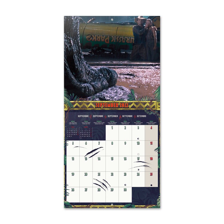 Jurassic Park Calendarios De Pared 2022 Consíguelos En Posterses