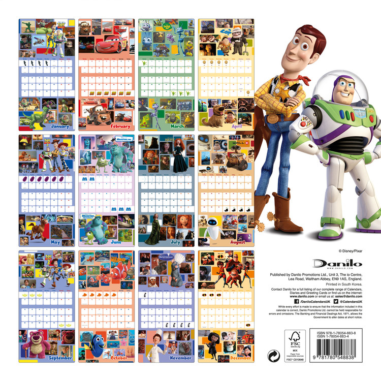 Pixar - Calendarios de pared 2024 | Consíguelos en Posters.es