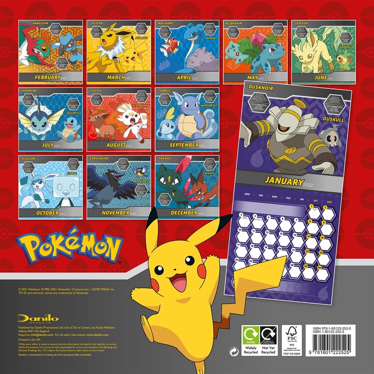 Pokemon - Calendarios de pared 2022 | Consíguelos en Posters.es