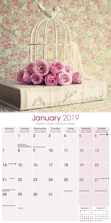 Shabby Chic - Calendarios de pared 2019 | Consíguelos en Posters.es