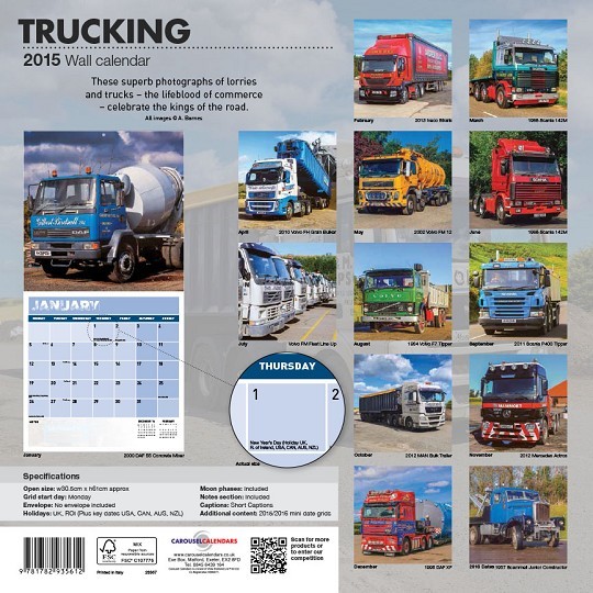 Trucking - Calendarios de pared 2015 | Consíguelos en Posters.es