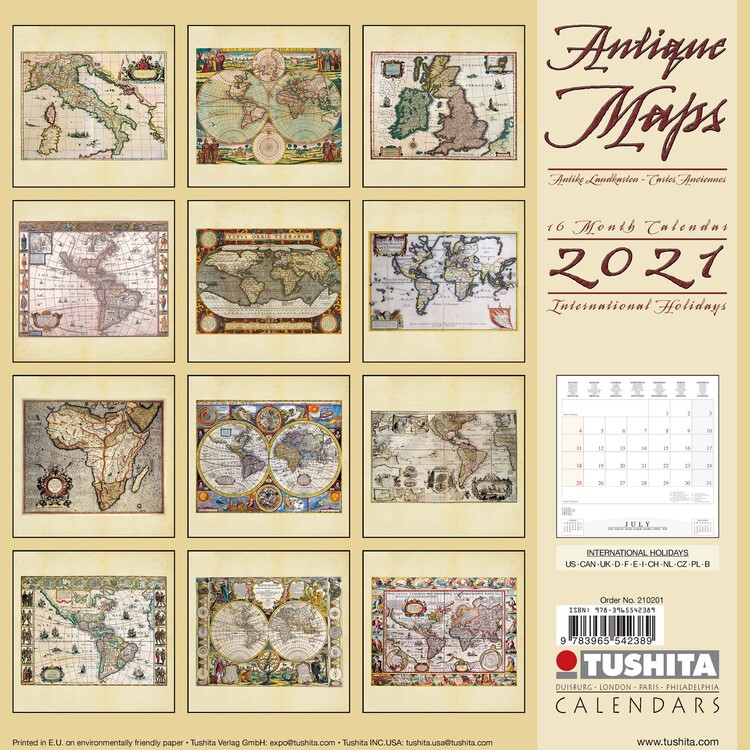 Antique Maps - Wall Calendars 2021 | Buy at UKposters