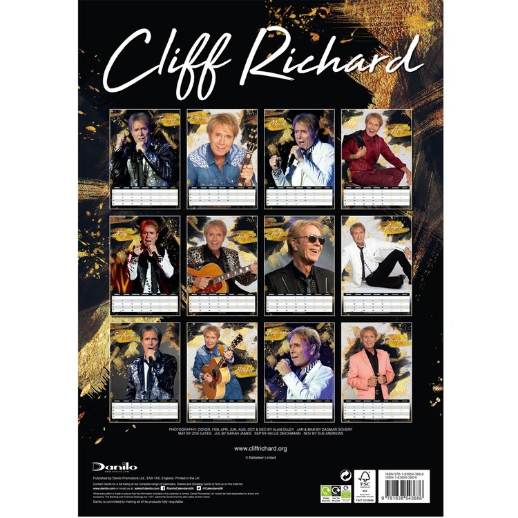 Cliff Richard - Wall Calendars 2021 | Buy at Europosters