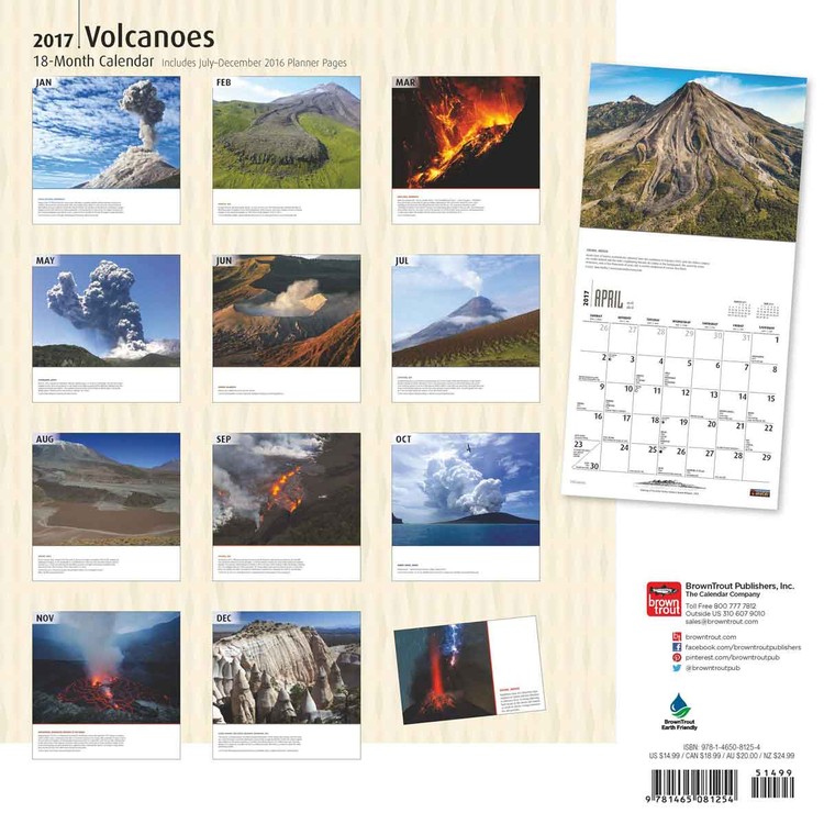 Volcanoes - Wall Calendars 2024 | Buy at UKposters