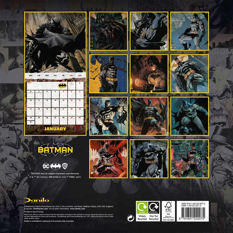 Batman - Calendriers 2024 | Achetez sur Europosters