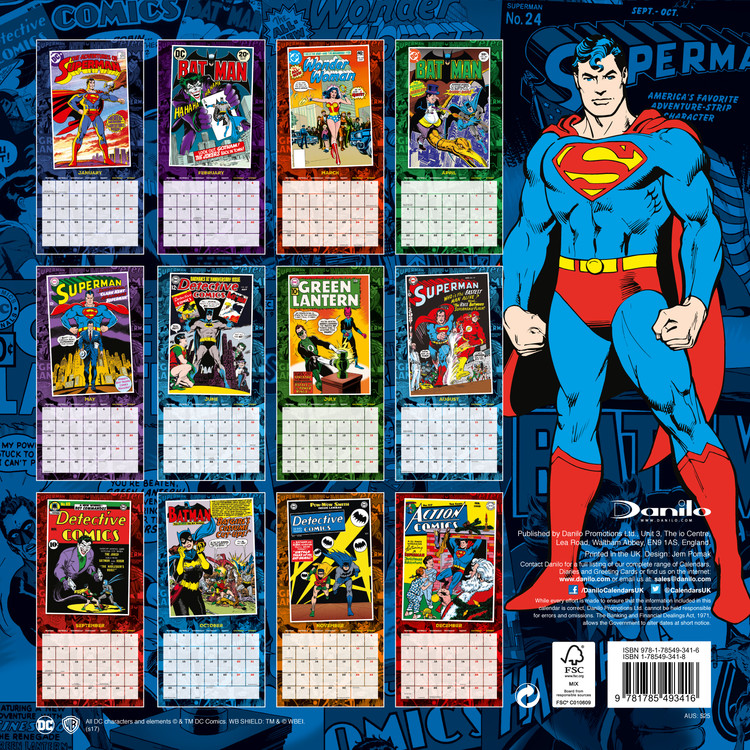DC Comics - Calendriers 2018 | Achetez sur Europosters