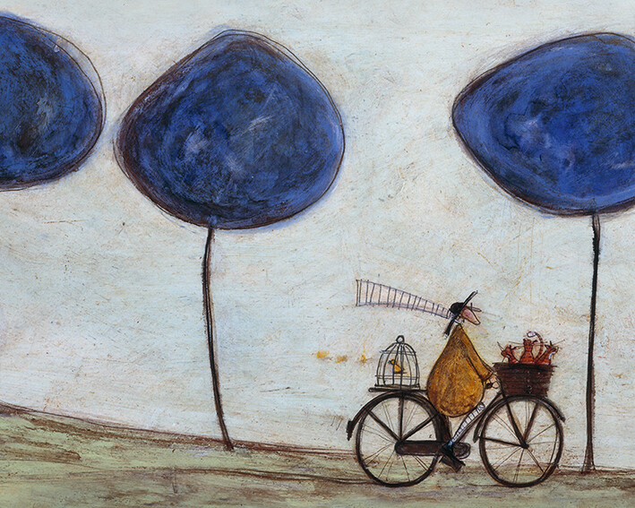 Canvas Wall Art Sam Toft - Freewheelin' With Joyce Greenfields And The ...