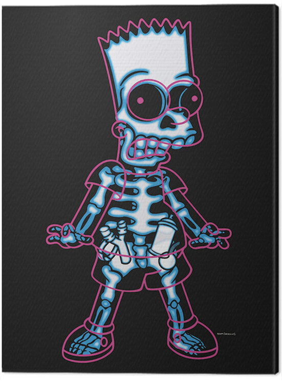 Canvas Wall Art The Simpsons - X-Ray Bart | Canvas Prints | Europosters