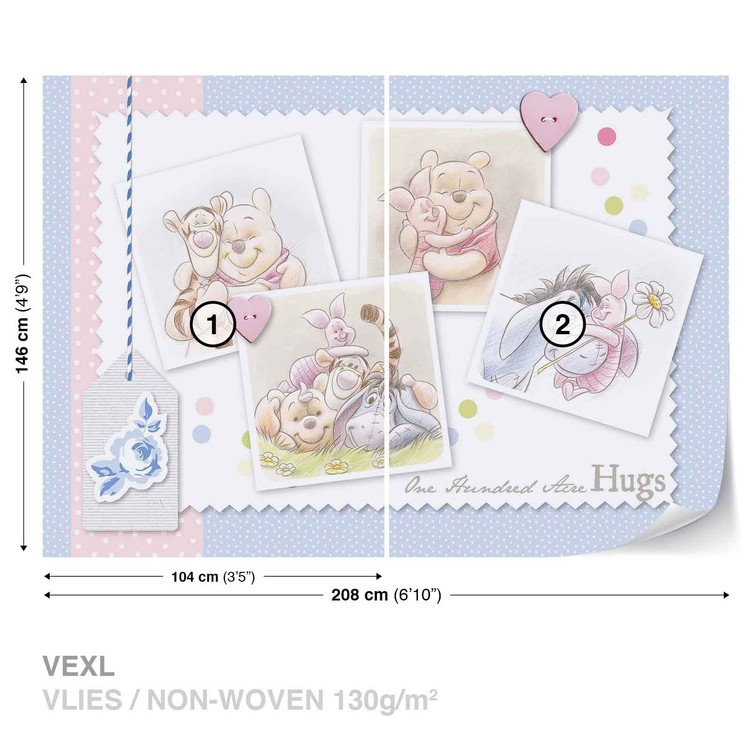 Carta da parati - Disney Winnie Pooh Pimpi Tigro Ih-Oh | EuroPosters.it