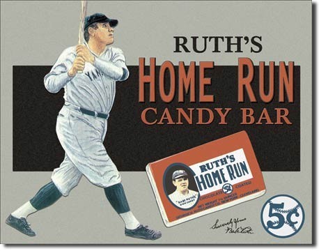 Babe Ruth – Candy Bar | Letreros retro coleccionables para tu pared