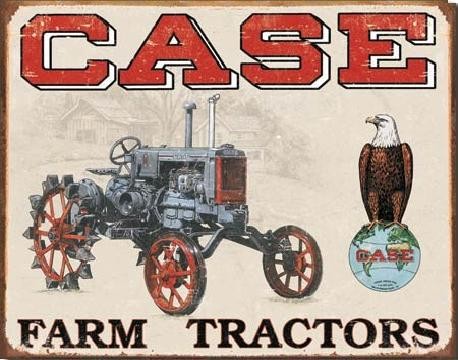 CASE TRACTOR - cc high | Letreros retro coleccionables para tu pared