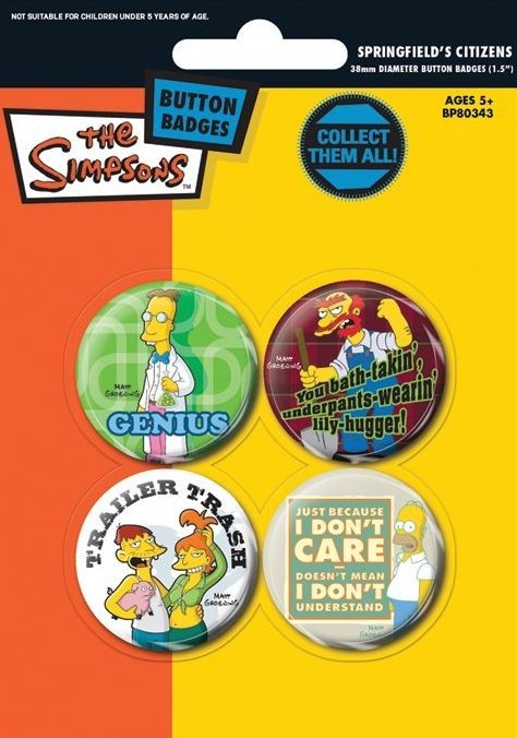Set de chapas THE SIMPSONS - citizens | Ideas para regalos originales