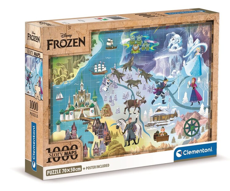 Puzzle Disney Maps - Frozen | Ideas para regalos originales | Posters.es