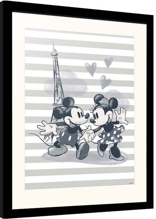 Disney - Mickey and Minnie Mouse - Paris rámovaný obraz na zeď | Posters.cz