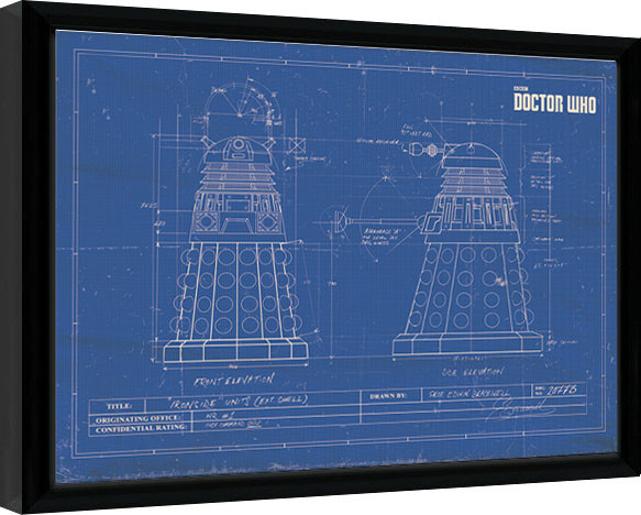 Doctor Who - Dalek Blueprint rámovaný obraz na zeď | Posters.cz