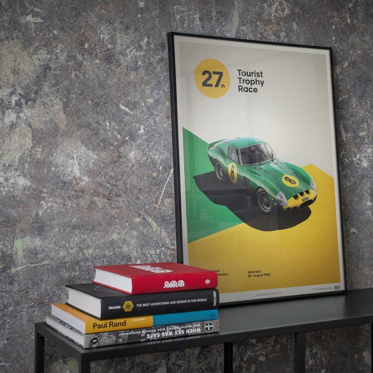 Art Print Ferrari 250 GTO - Green - Goodwood TT - 1962 - Limited Poster ...