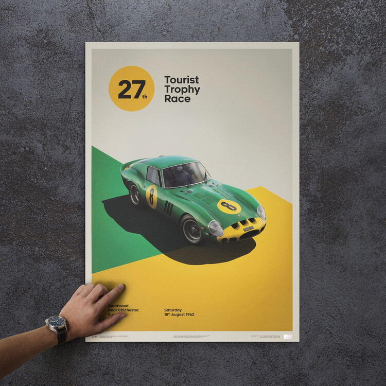 Art Print Ferrari 250 GTO - Green - Goodwood TT - 1962 - Limited Poster ...