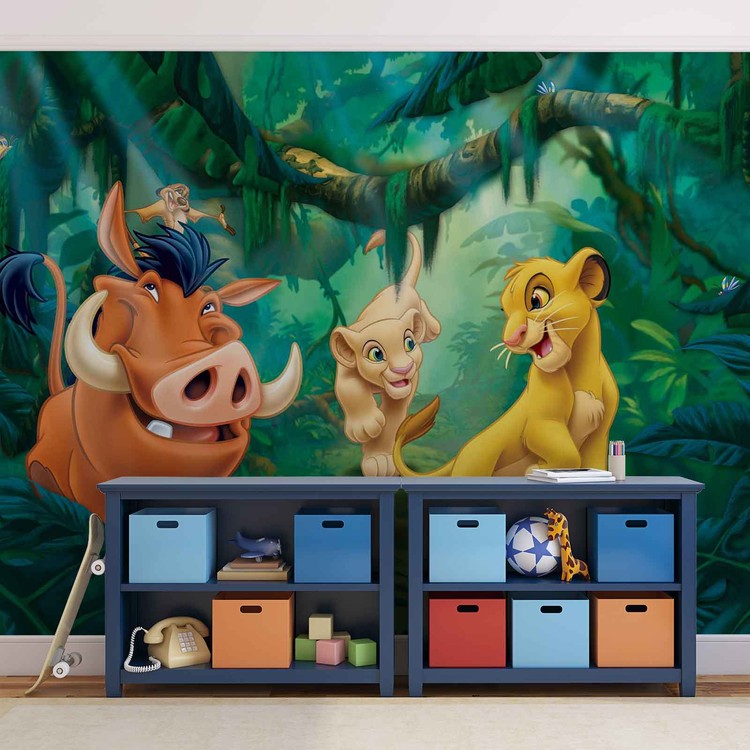 Fotomural Desney rey leon pumba simba, Papel pintado | Posters.es