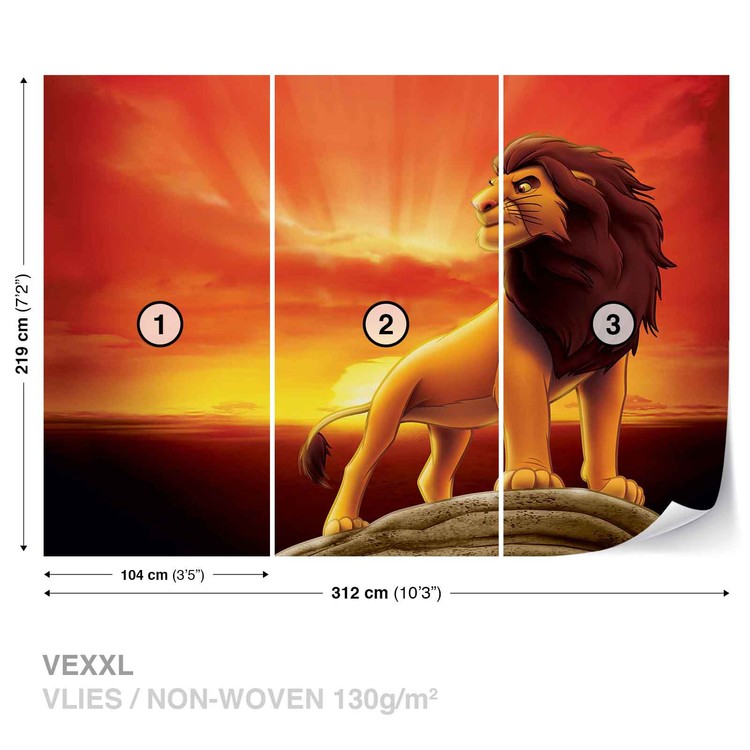 Fotomural Disney amancecer rey León, Papel pintado | Posters.es