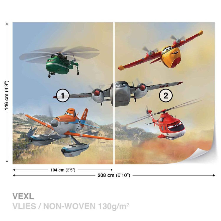 Fotomural Disney Planes Dusty Blade Dipper Cabbie, Papel pintado ...