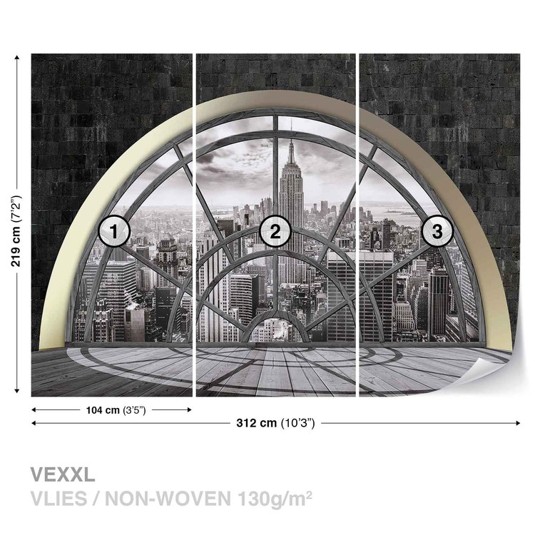 New York City Skyline Window Fototapet | Kjøp hos Europosters