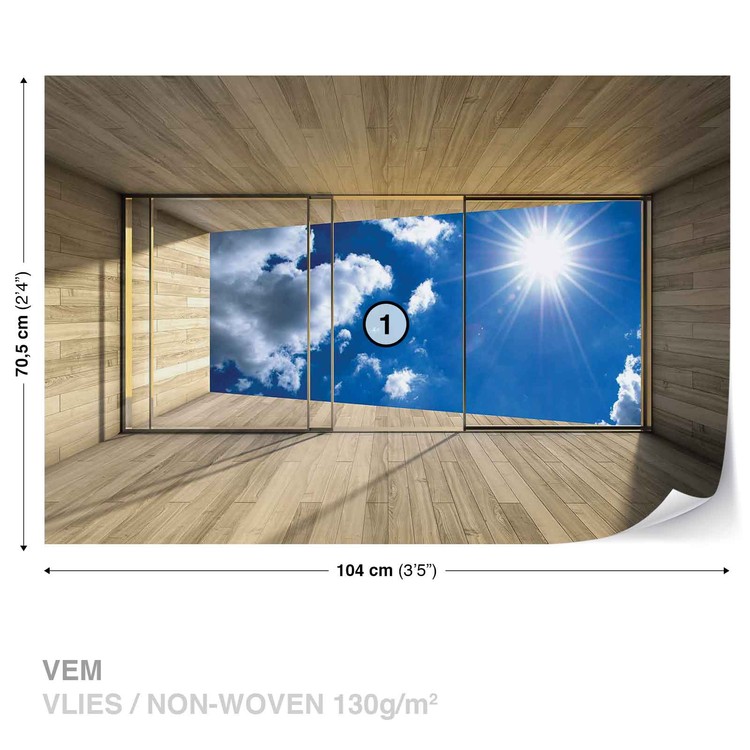 Slnečná obloha - Pohľad z okna Fotótapéta, Fali tapéta, Tapéta az ...