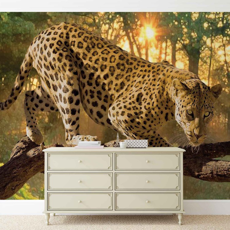 Leopard Fototapet, Tapet på Europosters.dk