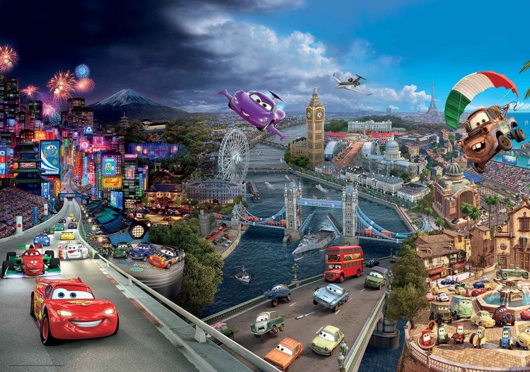 Disney Auta Zygzak McQueen Fototapeta, Tapeta | Kup na Posters.pl