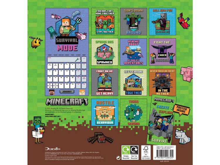 Ajándék szett Minecraft 2023 | Eredeti ajándék ötletek | Europosters