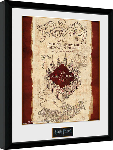 Harry Potter - Marauder's Map Framed poster | Buy at UKposters