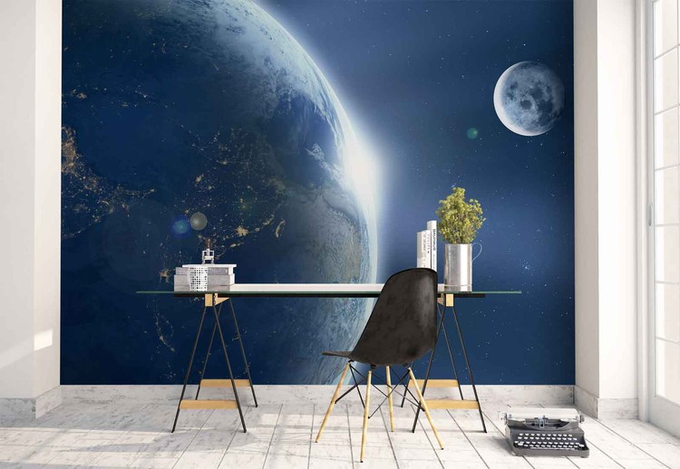 Earth And Moon Poster Mural, Papier peint | Europosters
