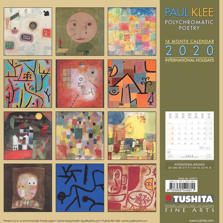 Paul Klee - Polychromatic Poetry - Kalendáře na zeď 2020 | Kup na ...
