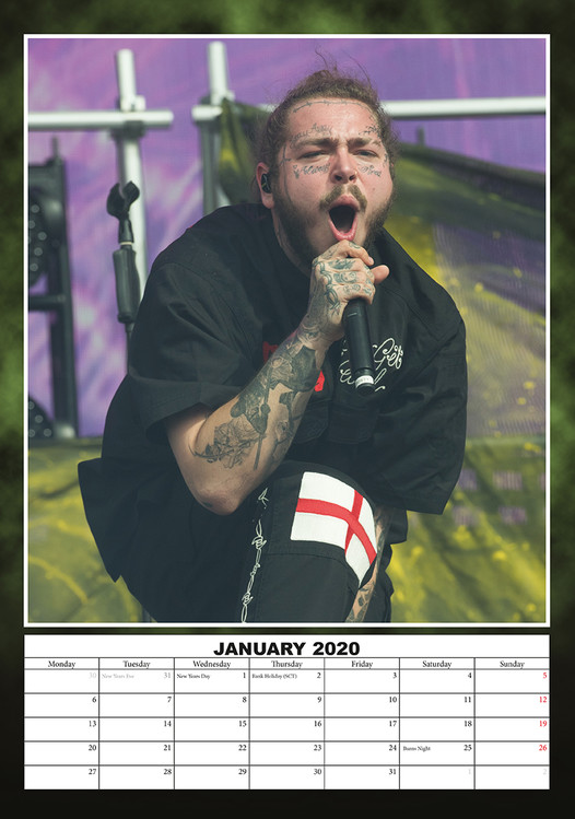 Post Malone - Kalendarze ścienne 2024 | Kup na Posters.pl