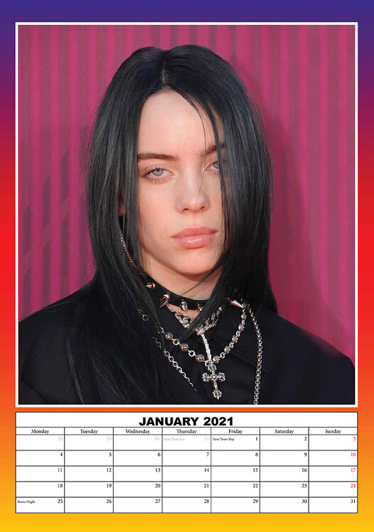Billie Eilish - Wandkalender 2021 | Kaufen bei Europosters